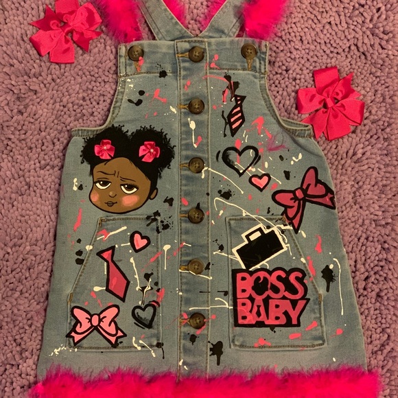 Dresses | Custom Boss Baby Overall Dress | Poshmark